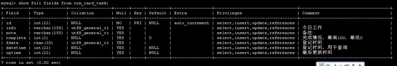 mysql 表结构(包含注释)_desc table 带注释-CSDN博客